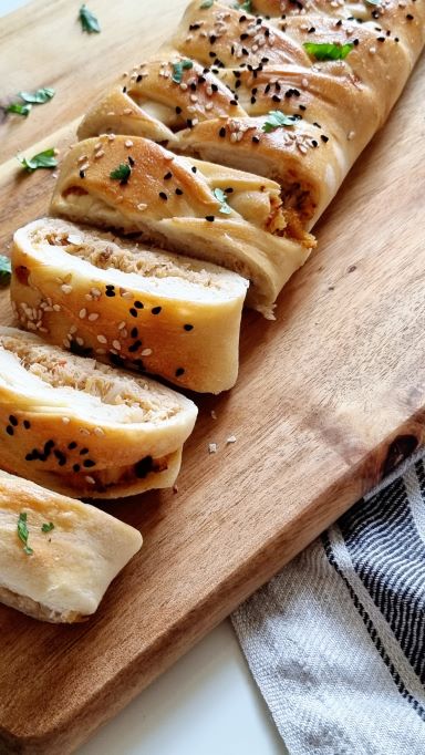 Braided Chicken Bread - Sugar Spice & More